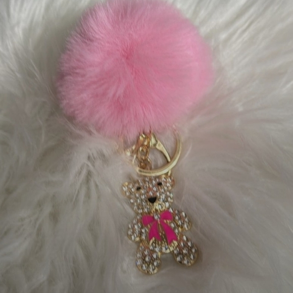 Gorgeous Glam Girls 1 Boutique | Accessories | Pink Fluffy Keychain ...